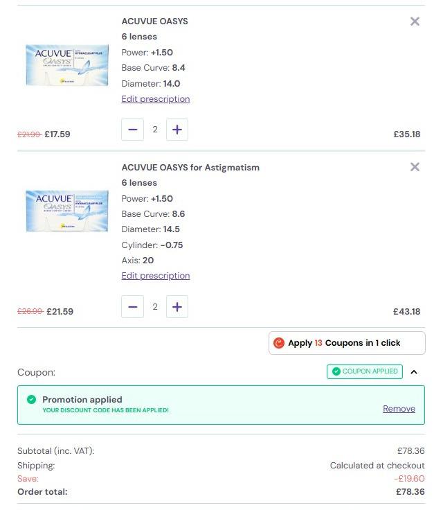 年终好价 Lenstore独家8折😝日抛、月抛、双周抛、散光、美瞳一键拿下！日抛30片£13！|一分钱 eCentime，分享品质生活！